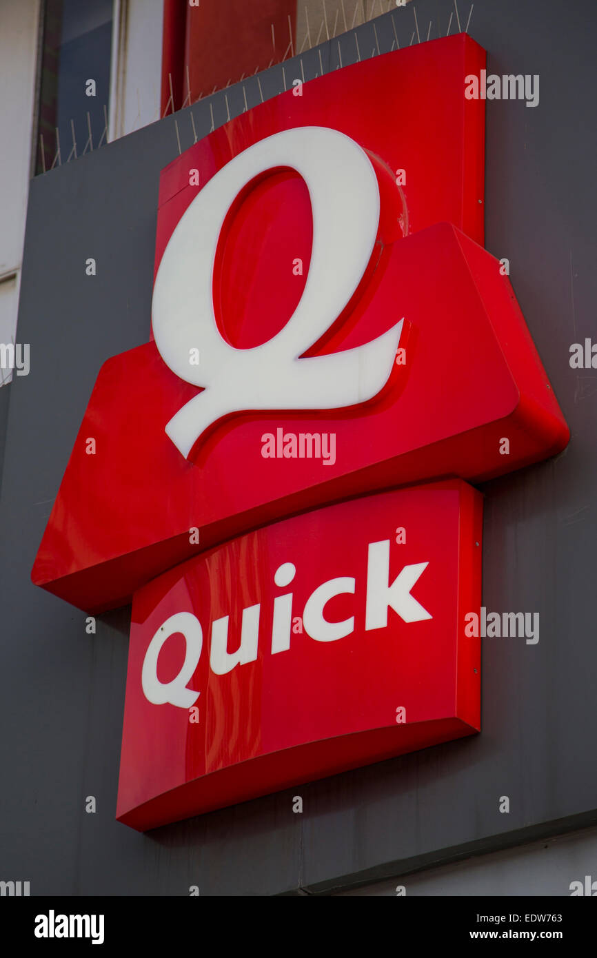 Quick fast food sign hi-res stock photography and images - Alamy