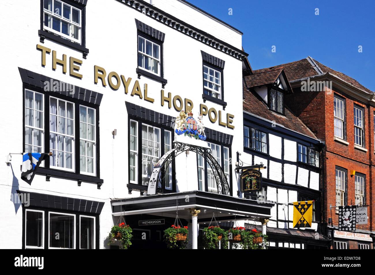 The Royal Hop Pole Hotel along Church Street, Tewkesbury ...