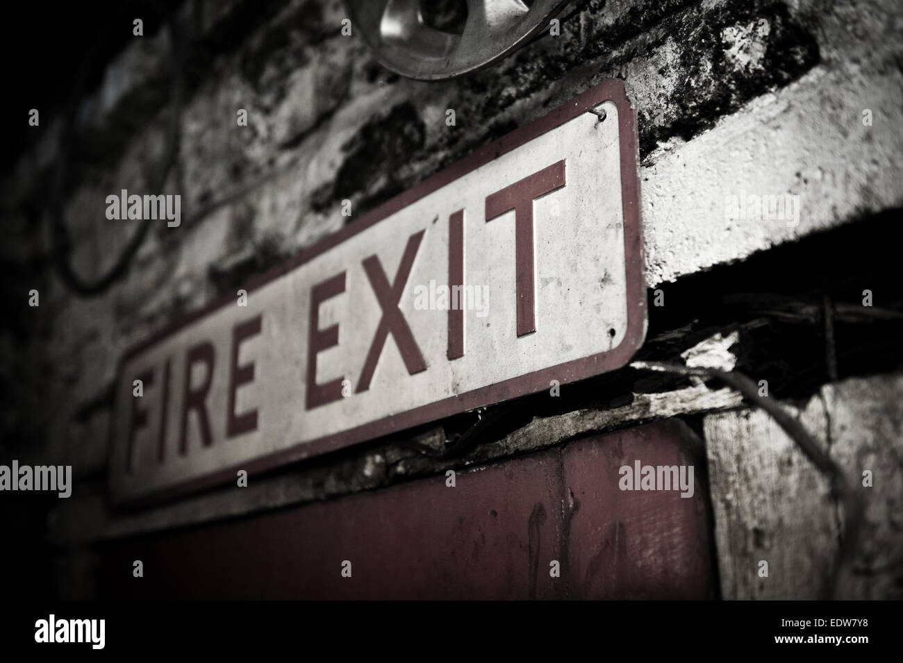 Old exit sign hi-res stock photography and images - Alamy