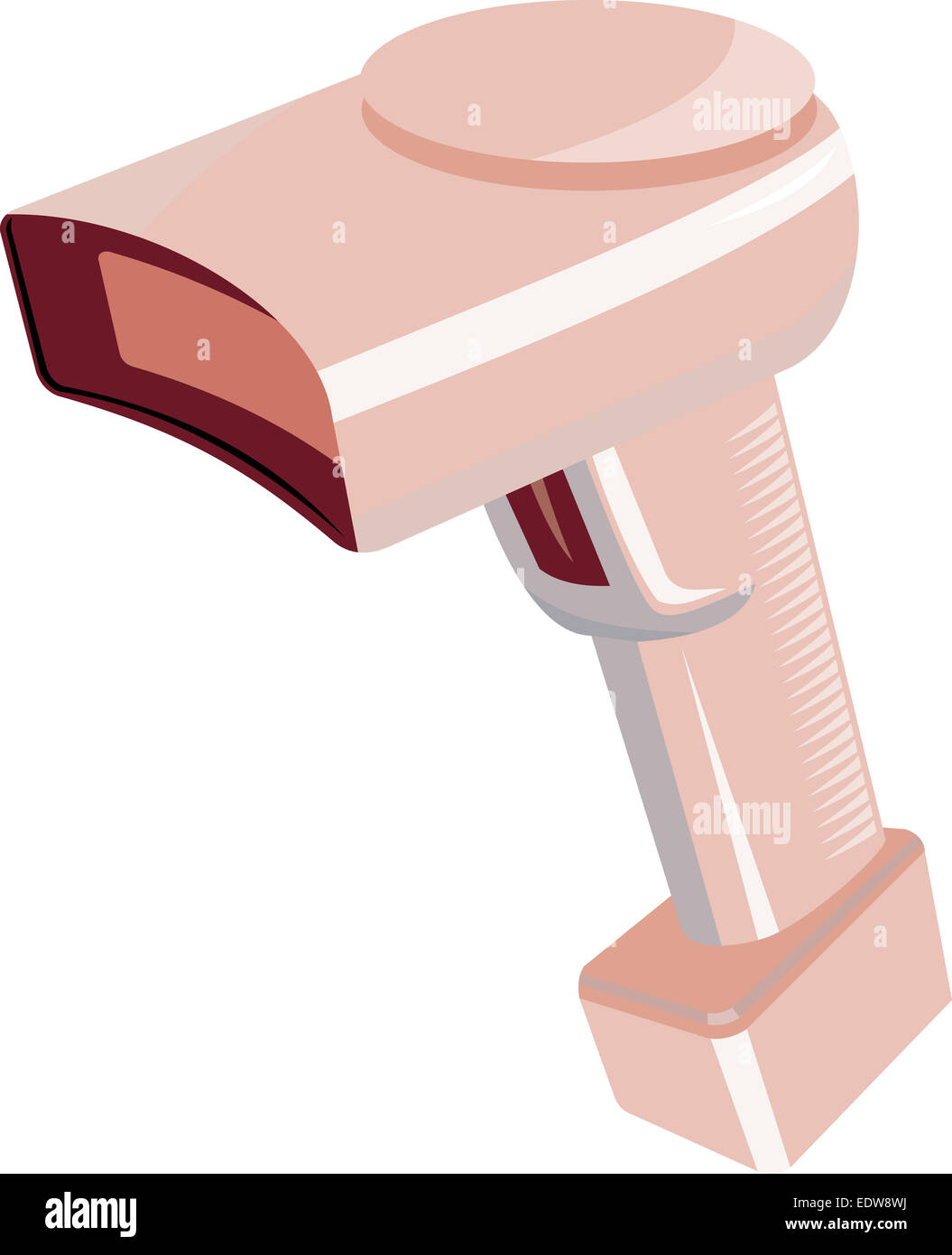 Illustration of a barcode bar-code scanner reader done in art deco ...