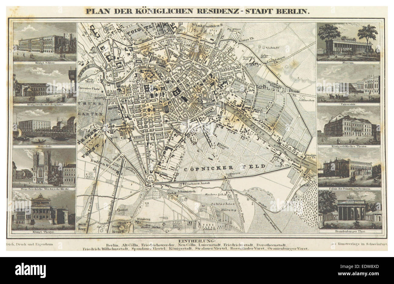 This 1843 plan by Bechstein shows the layout of the Royal Residence ...