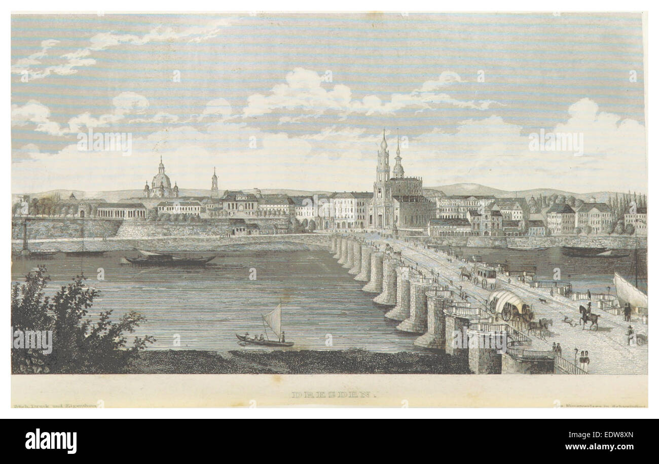 Vintage map of dresden hi-res stock photography and images - Alamy