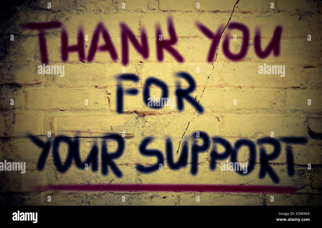 Thank You For Your Support Concept Stock Photo - Alamy