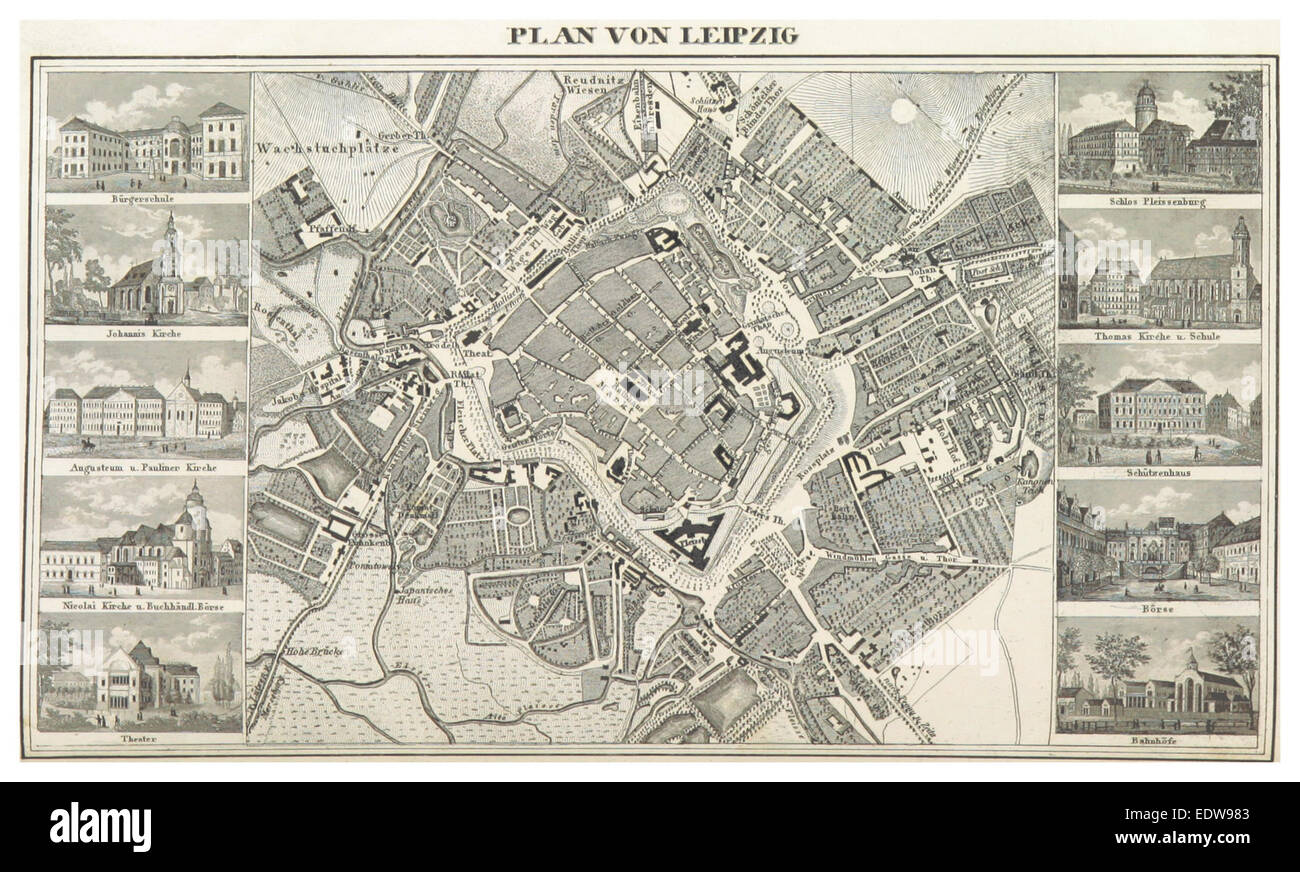 Historic map of leipzig hi-res stock photography and images - Alamy