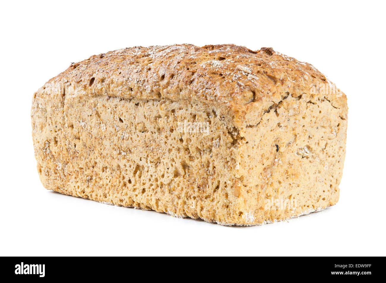 Wholemeal bread isolated on white background with clipping path Stock ...
