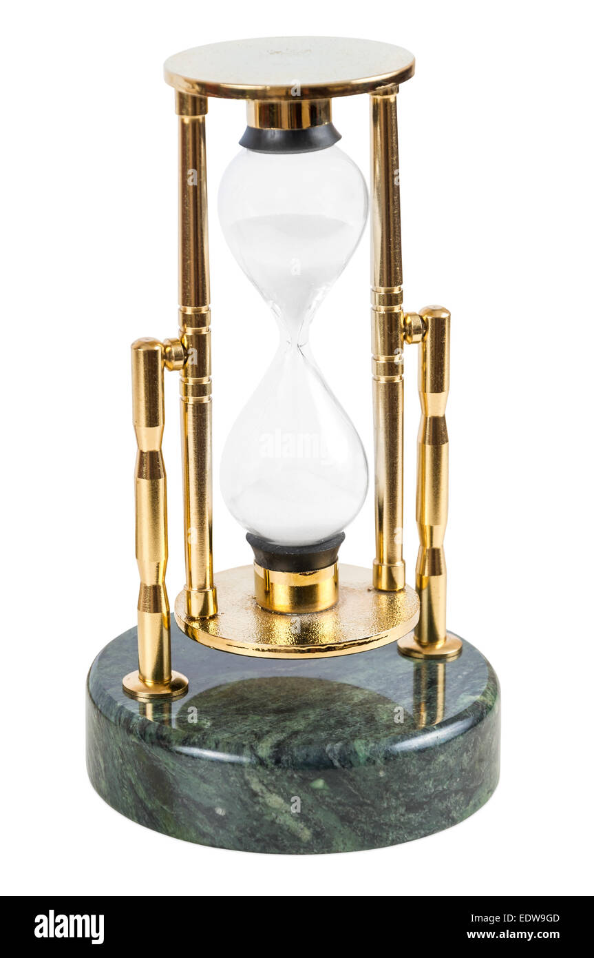 Hourglass isolated on white background with clipping path Stock Photo ...