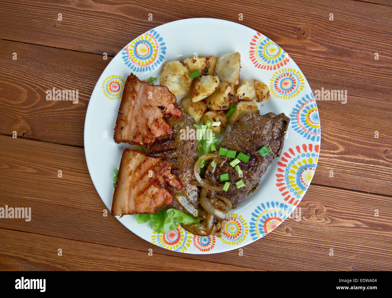 Calf Liver And Bacon Dish Containing Grilled Calf Liver And Baconfavorite Food United States