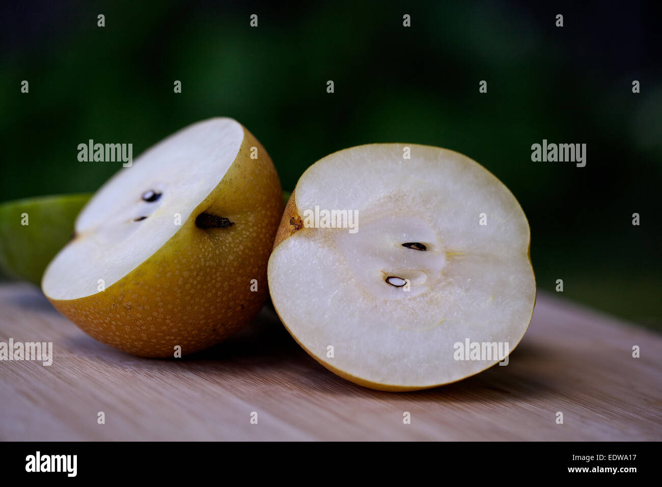 Pear cut halves hi-res stock photography and images - Alamy
