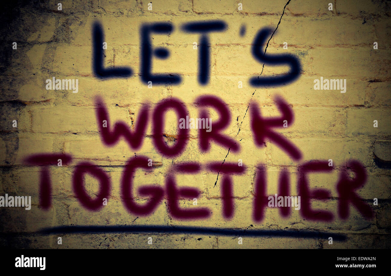 Let's Work Together Concept Stock Photo - Alamy