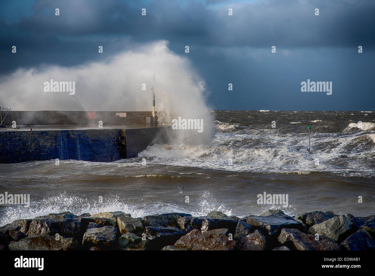 Aberaeron, Wales, UK. 10th January, 2015. UK weather. Aberaeron Sea ...