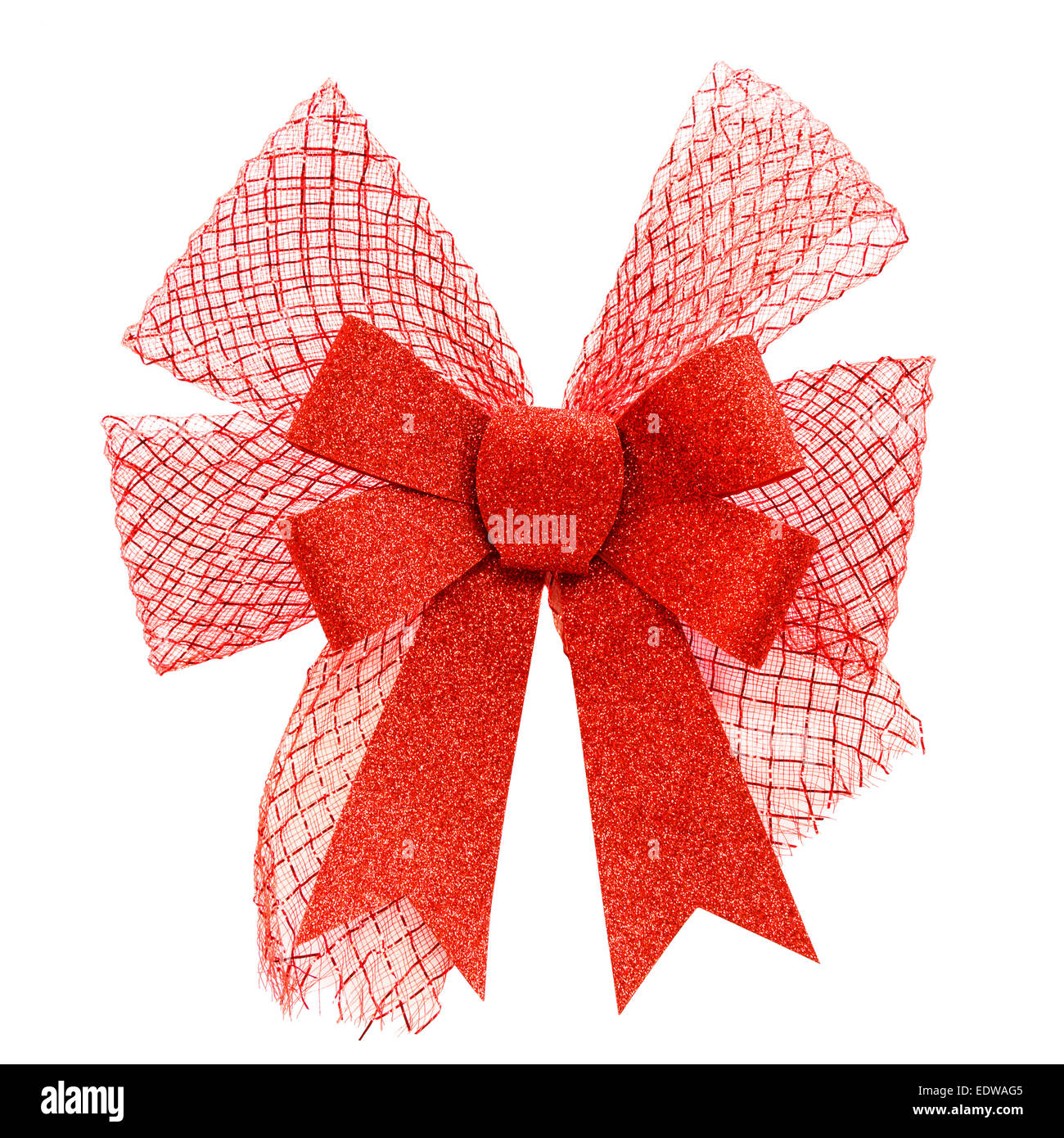 red color bow on white background (isolated Stock Photo - Alamy