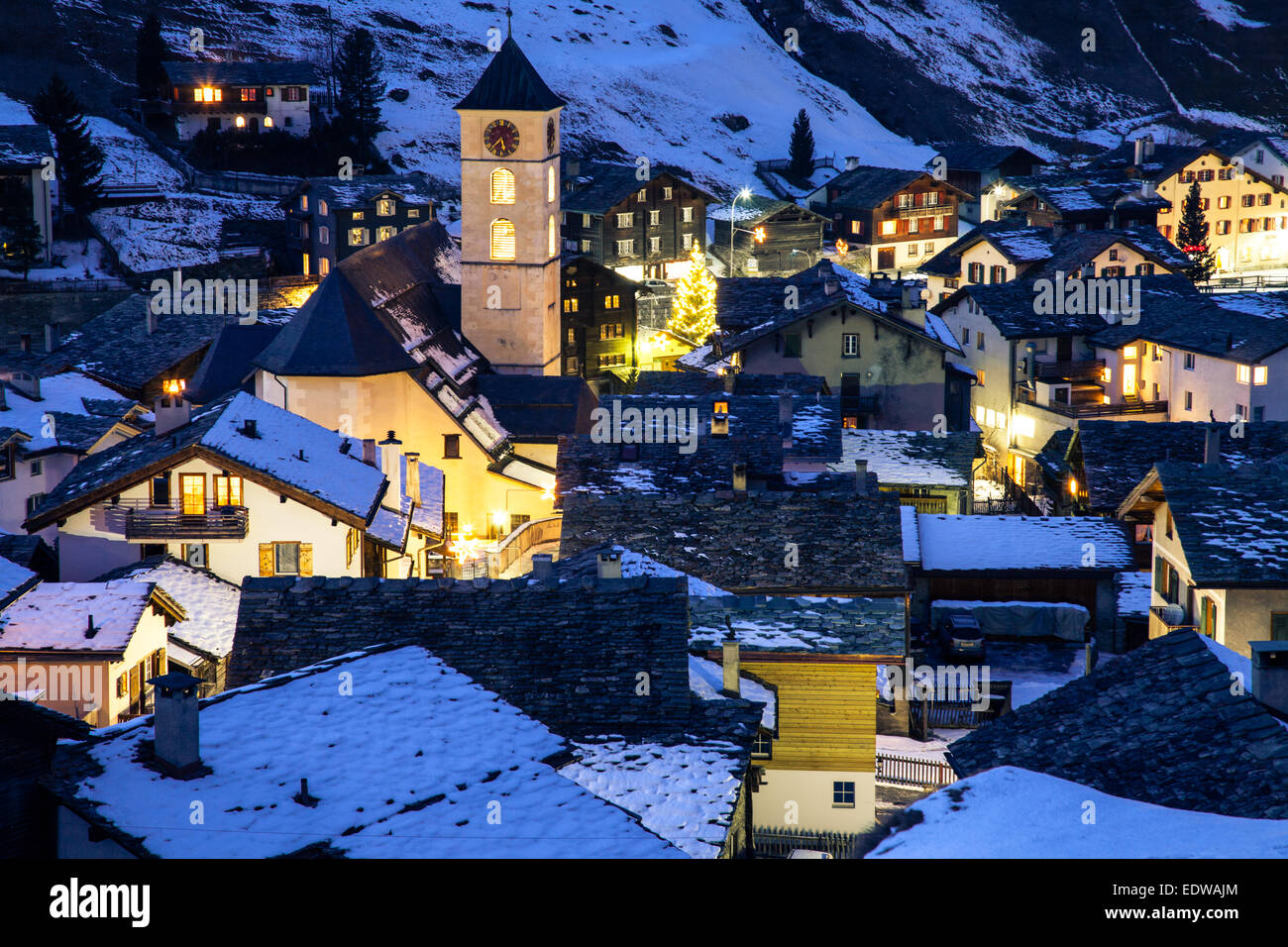 Village night switzerland hi-res stock photography and images - Alamy