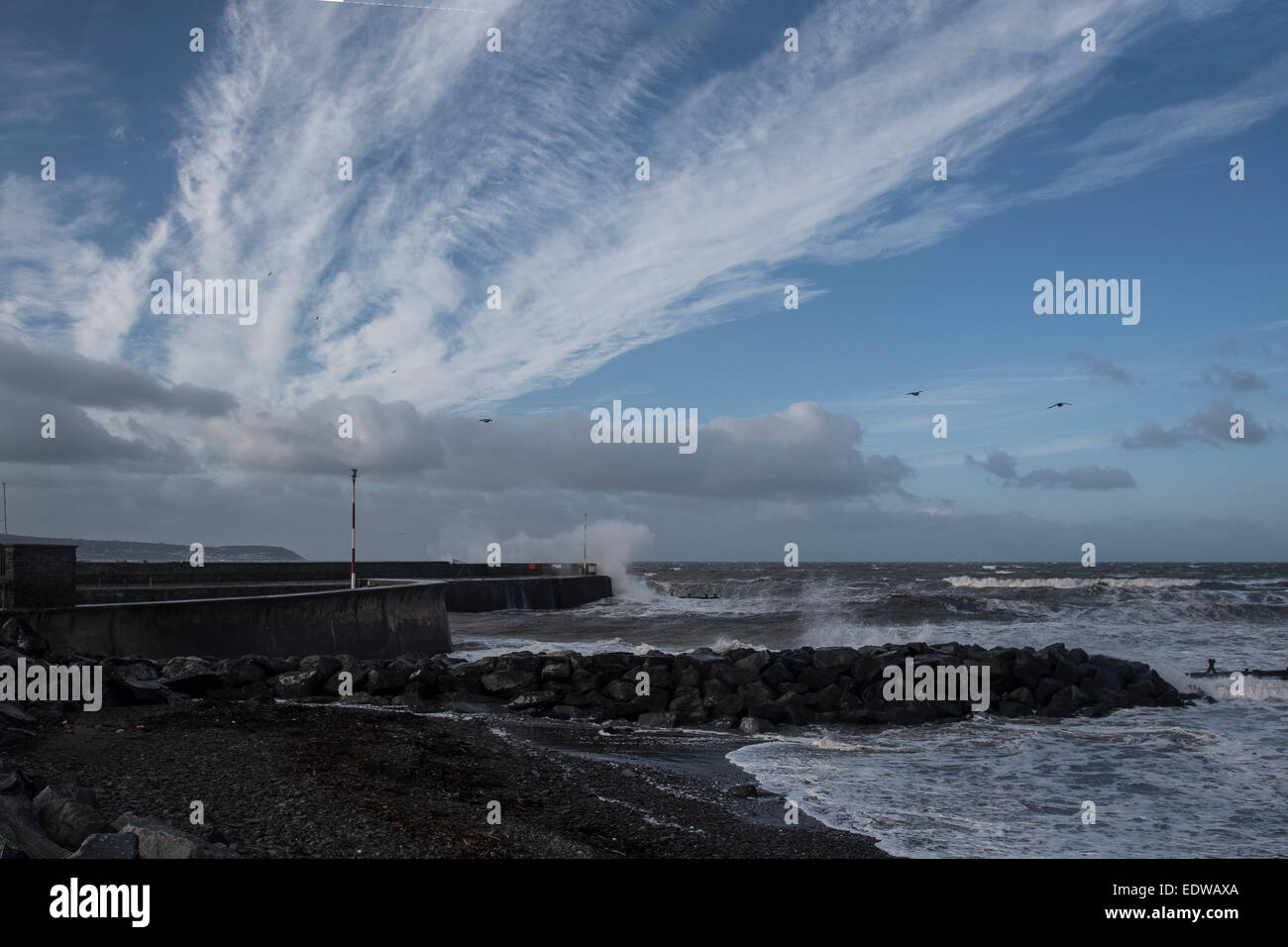 Aberaeron, Wales, UK. 10th January, 2015. UK weather. Aberaeron Sea ...
