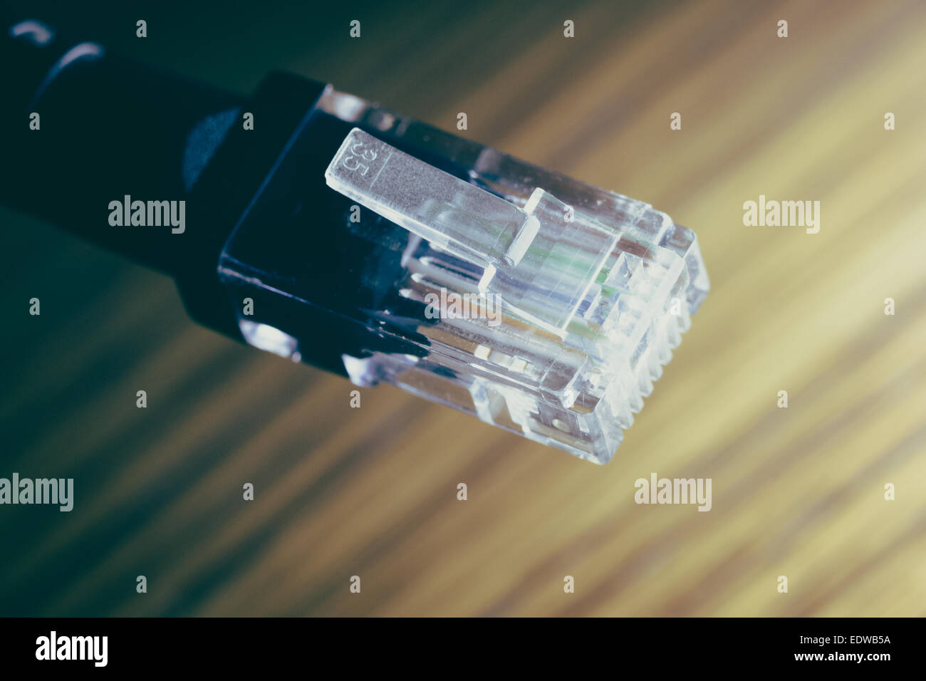 Vintage style macro shot of a CAT 5 ethernet cable Stock Photo - Alamy