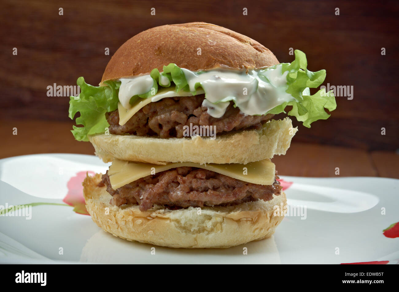 Bonus Jack - american burger. hamburger sold by the fast-food ...