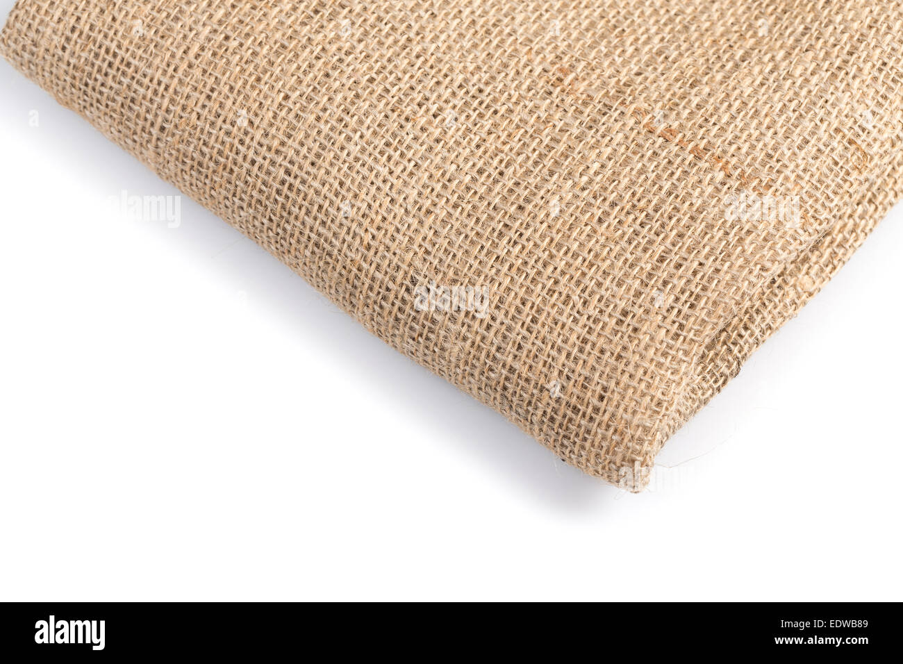 burlap hessian sacking isolated on white background Stock Photo - Alamy