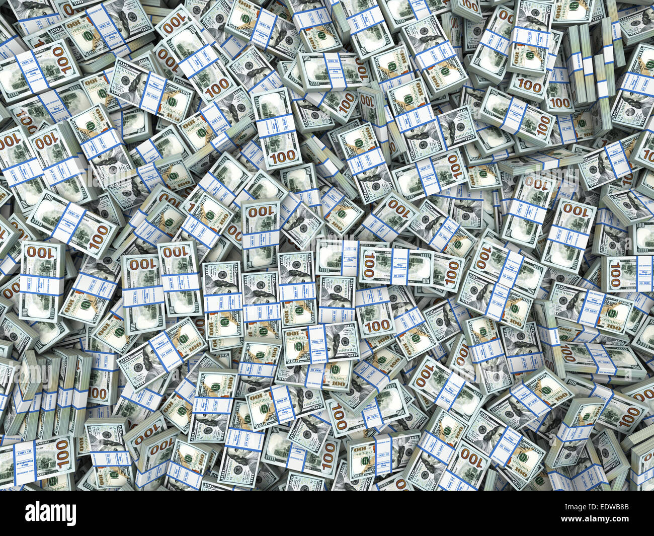 Packs of dollars Background. Lots of cash money. 3d Stock Photo - Alamy