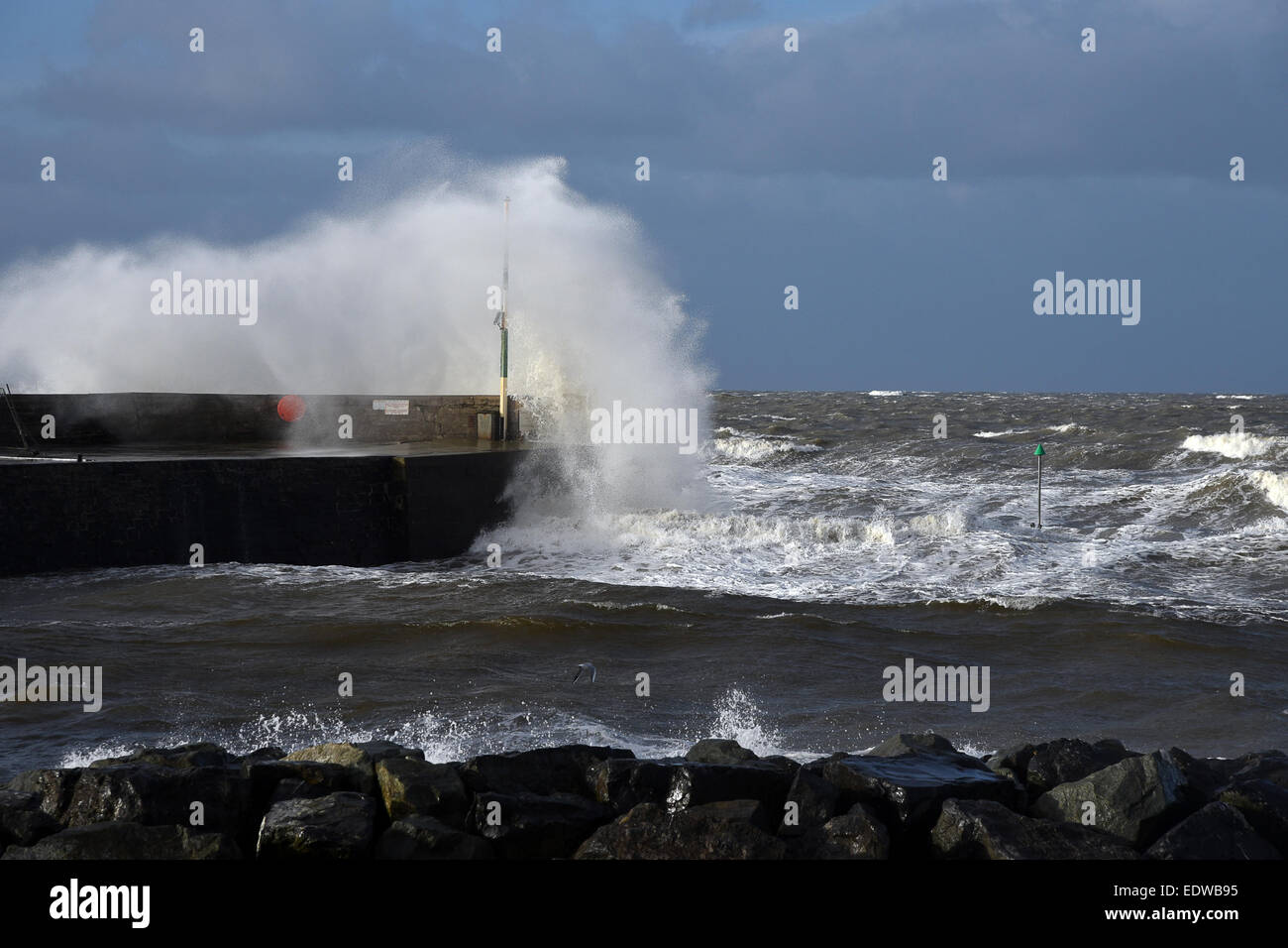 Aberaeron, Wales, UK. 10th January, 2015. UK weather. Aberaeron Sea ...