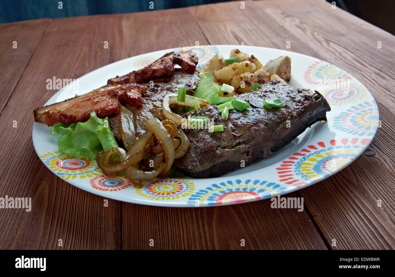 Calf Liver And Bacon Dish Containing Grilled Calf Liver And Baconfavorite Food United States