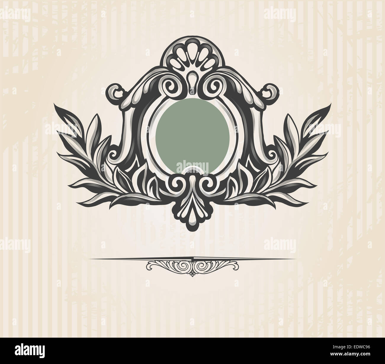 Vintage ornate shield Stock Photo - Alamy