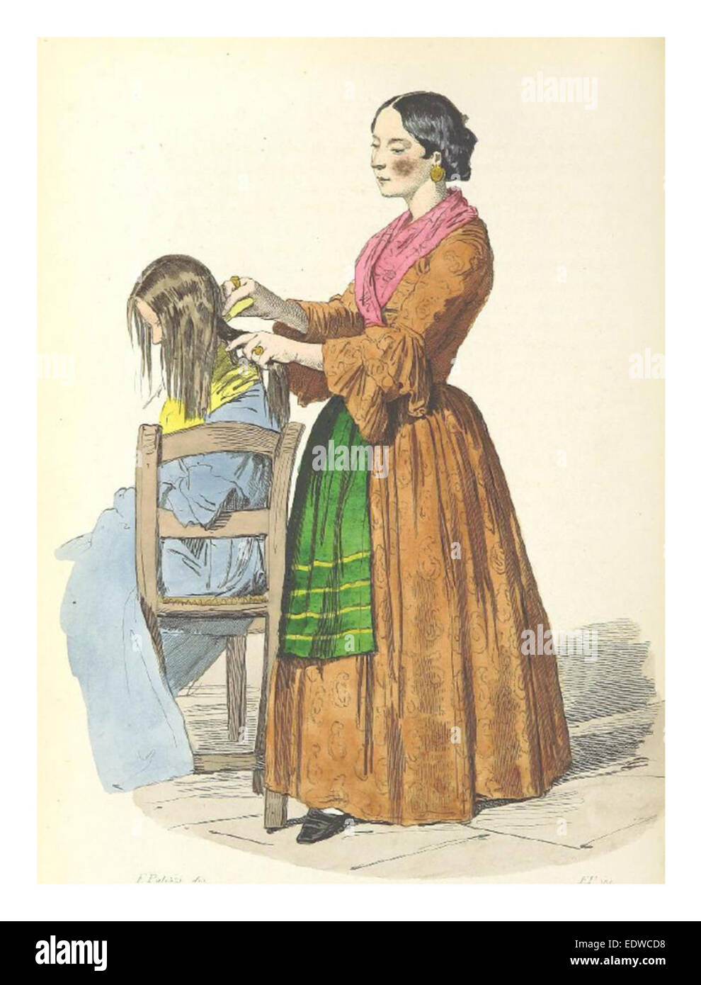 An 1858 illustration by Bourcard of La Capera, depicting the scenic and ...