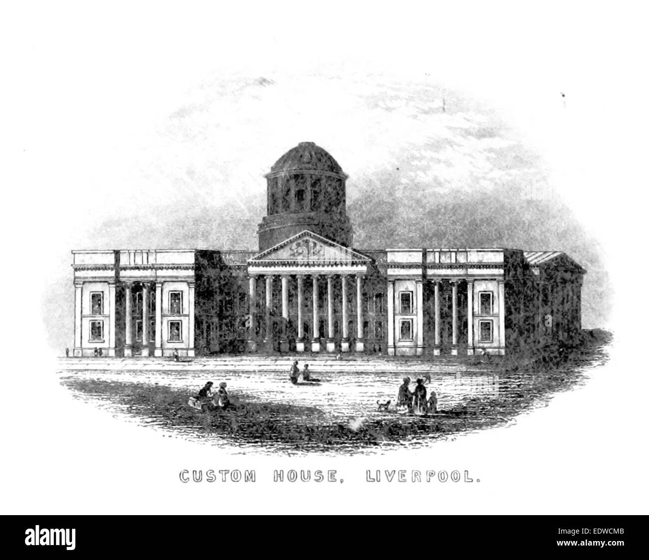 This 1854 illustration by Bradshaw depicts the Custom House in ...