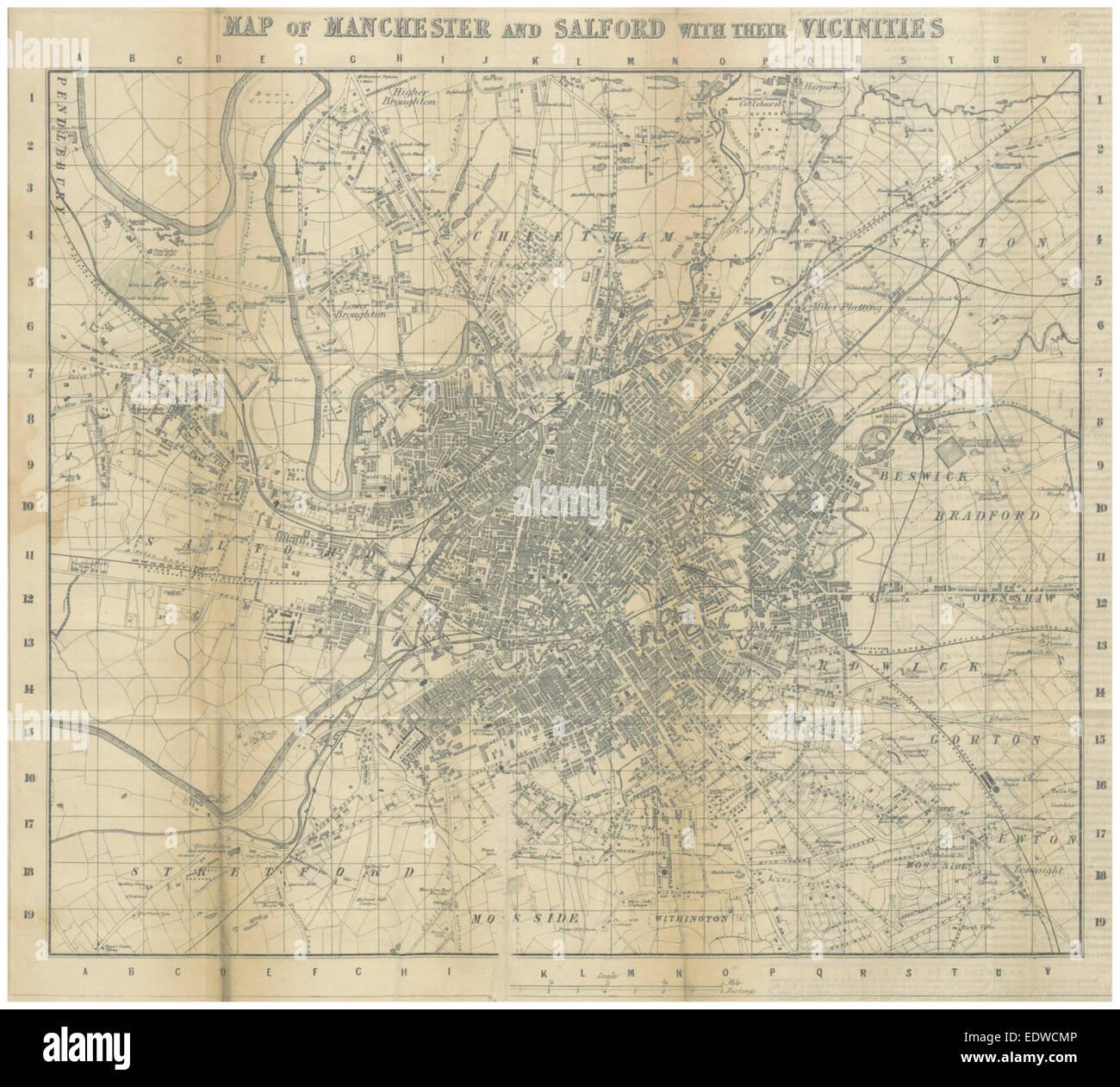 Manchester map hi-res stock photography and images - Alamy