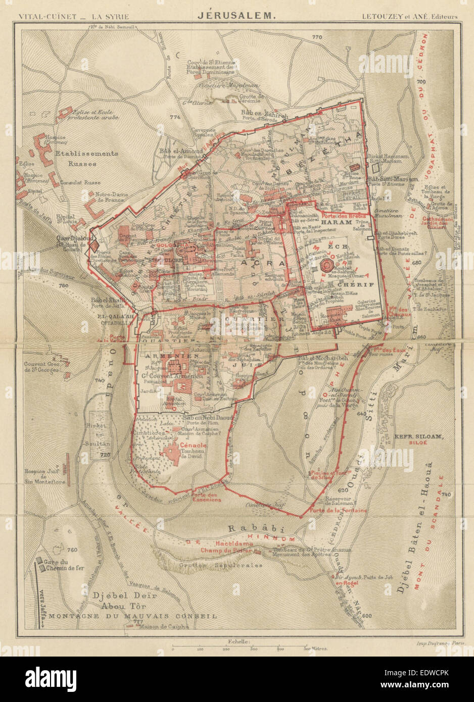 Vintage jerusalem map hi-res stock photography and images - Alamy