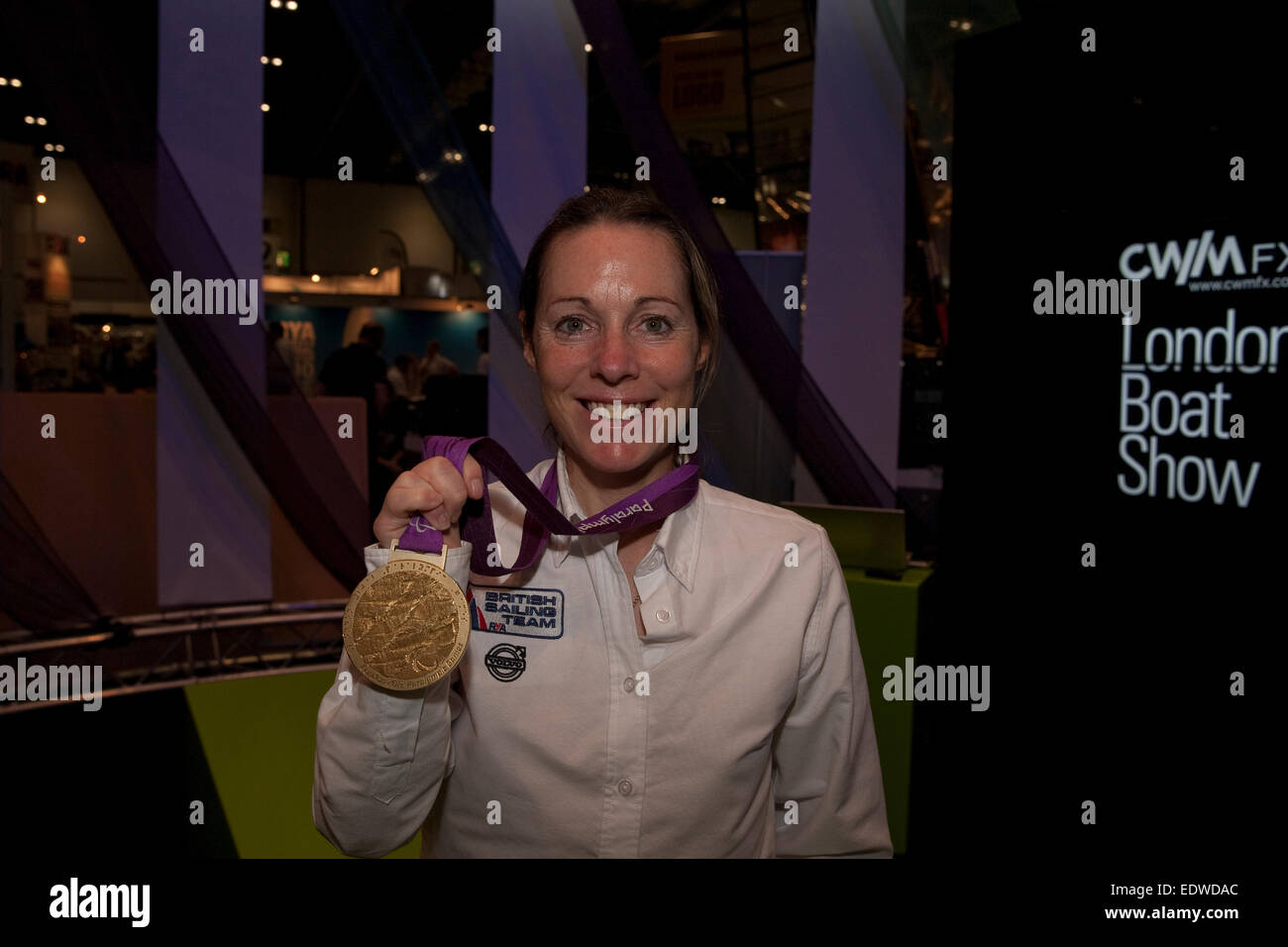 Paralympic Gold medallist Helena Lucas attends the London Boat Show at ...