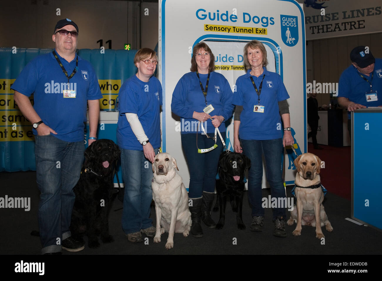 Guide dogs had a stand at the London Cruise show Stock Photo - Alamy
