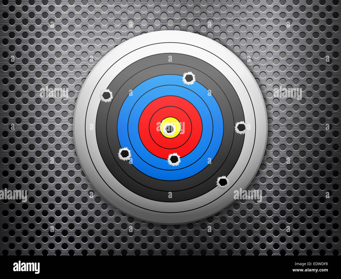 Bullseye Target Bullet Holes High Resolution Stock Photography and ...