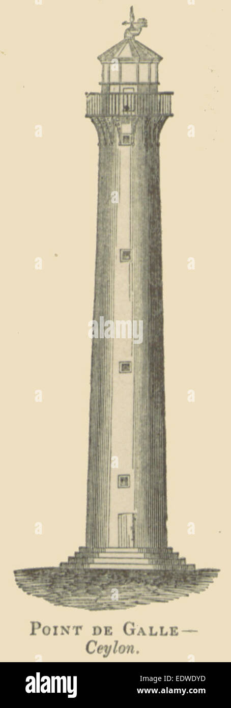 GORDON(1863) Lighthouses - CEYLON, POINT DE GALLE Stock Photo - Alamy