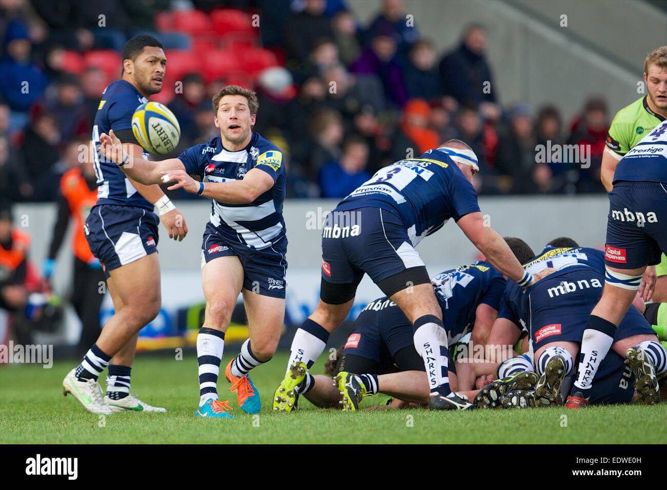 Sale, UK. 10th Jan, 2015. Aviva Premiership. Sale Sharks versus ...