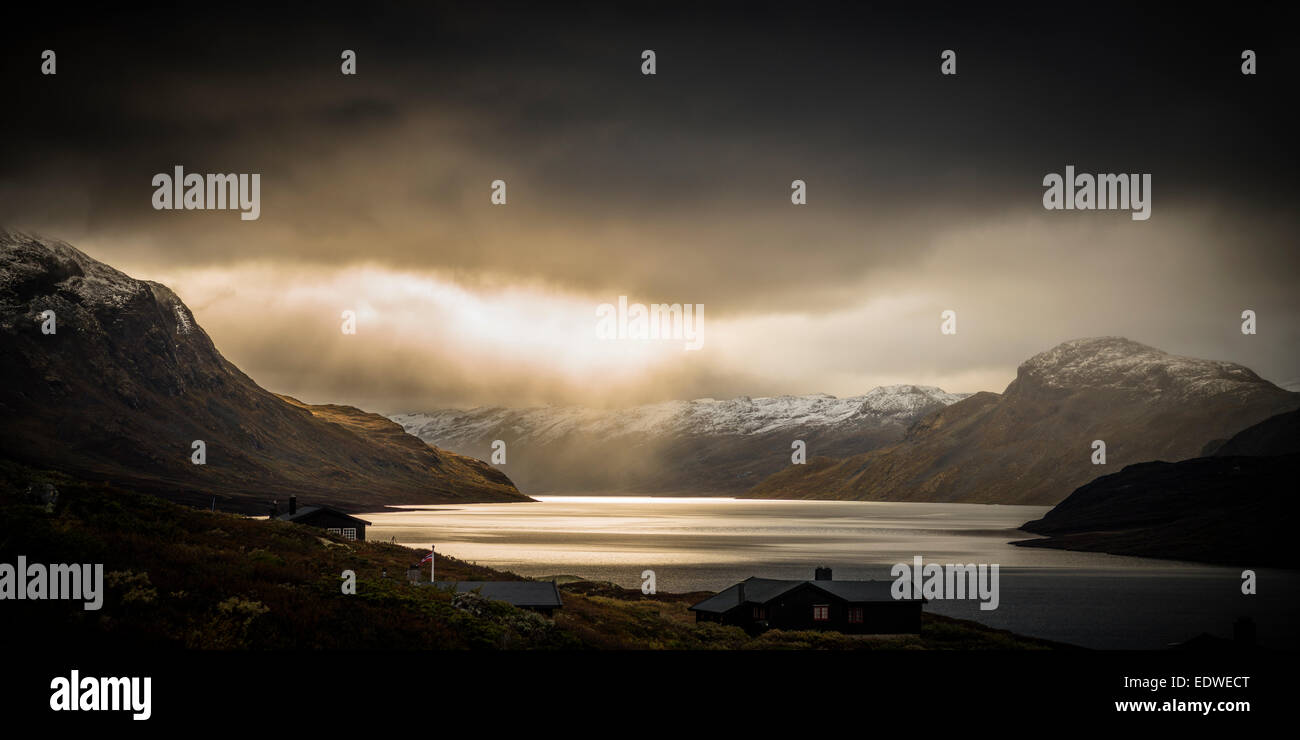 Jotunheimen Mountains, Norway - Lake Bygdin, looking east from ...