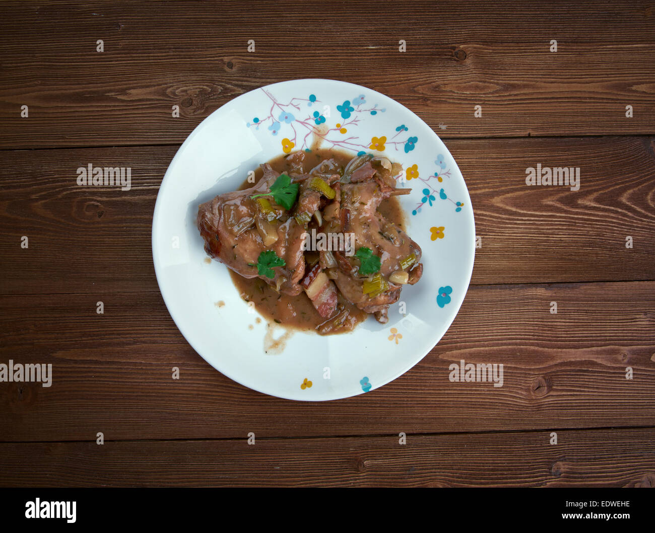 Hasenpfeffer - traditional German stew made from marinated made from ...