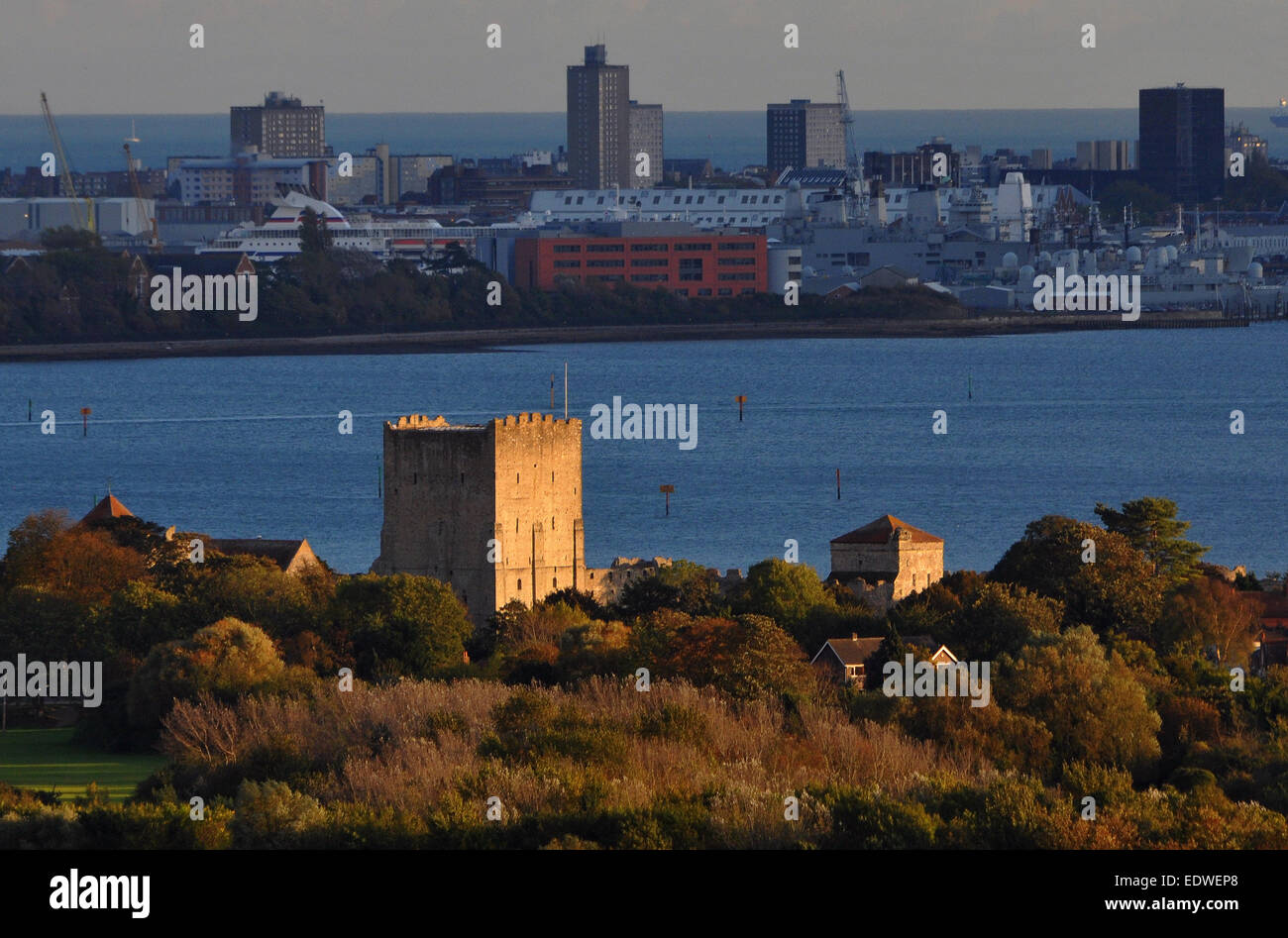 Portchester Castle, Portchester Stock Photo - Alamy