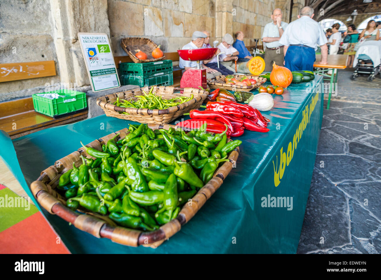 Seated retired people at Local market last sunday of month with ...