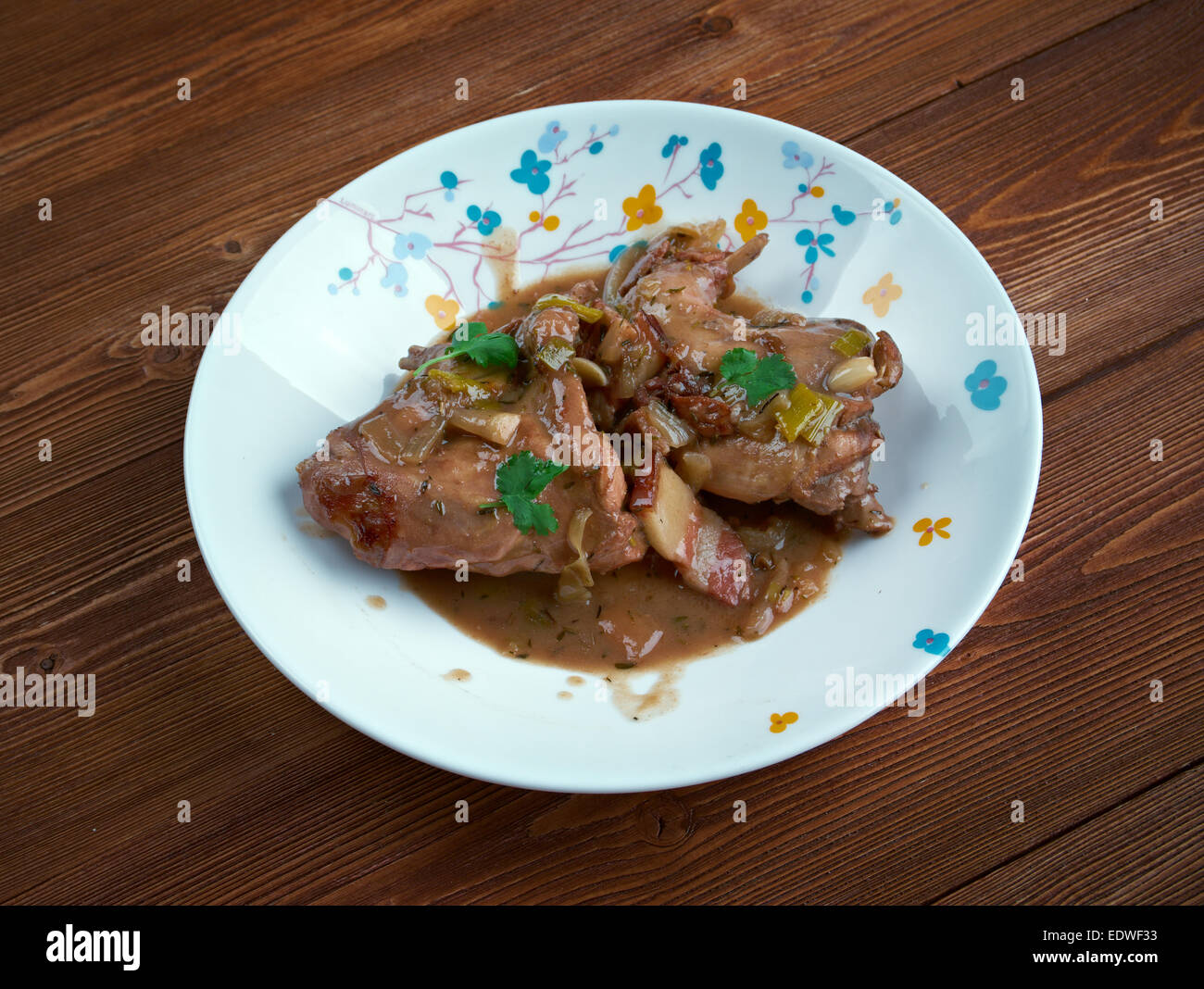Hasenpfeffer - traditional German stew made from marinated made from ...