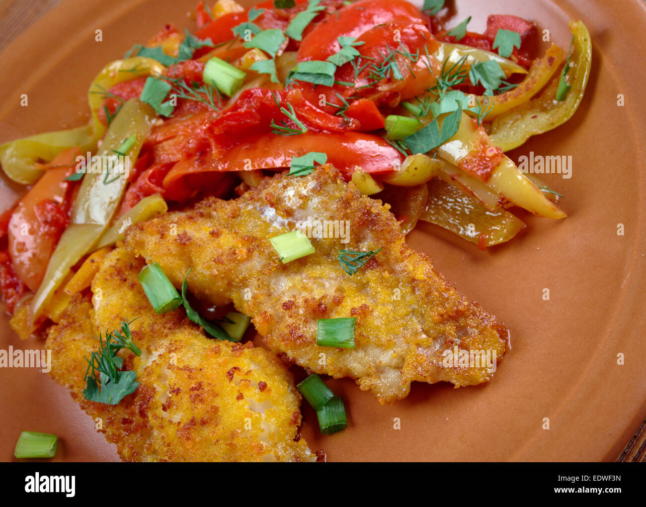 Filetto di rombo con verdurine - Italian fried flounder with vegetable ...