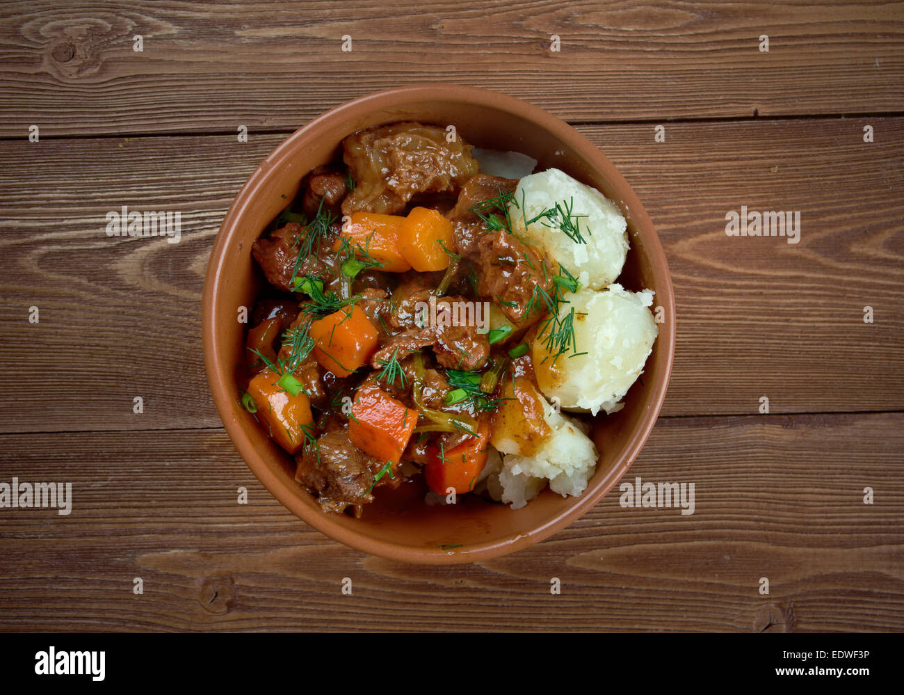 Swedish Kalops - traditional beef stew slow simmered with vegetables ...