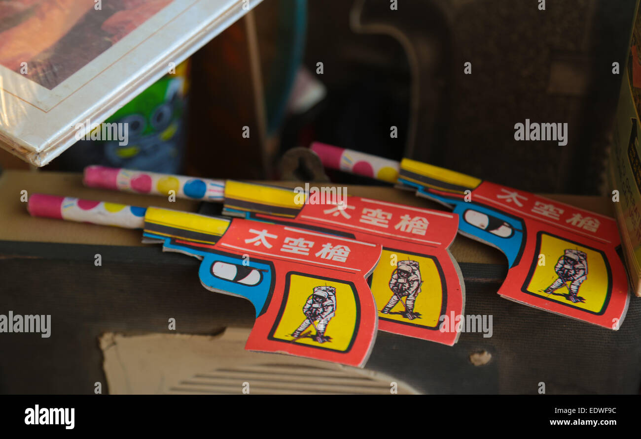 Vintage paper toy gun Stock Photo - Alamy