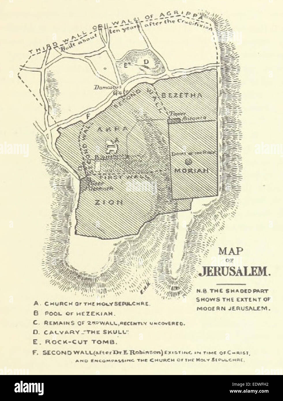 Map of jerusalem hi-res stock photography and images - Alamy