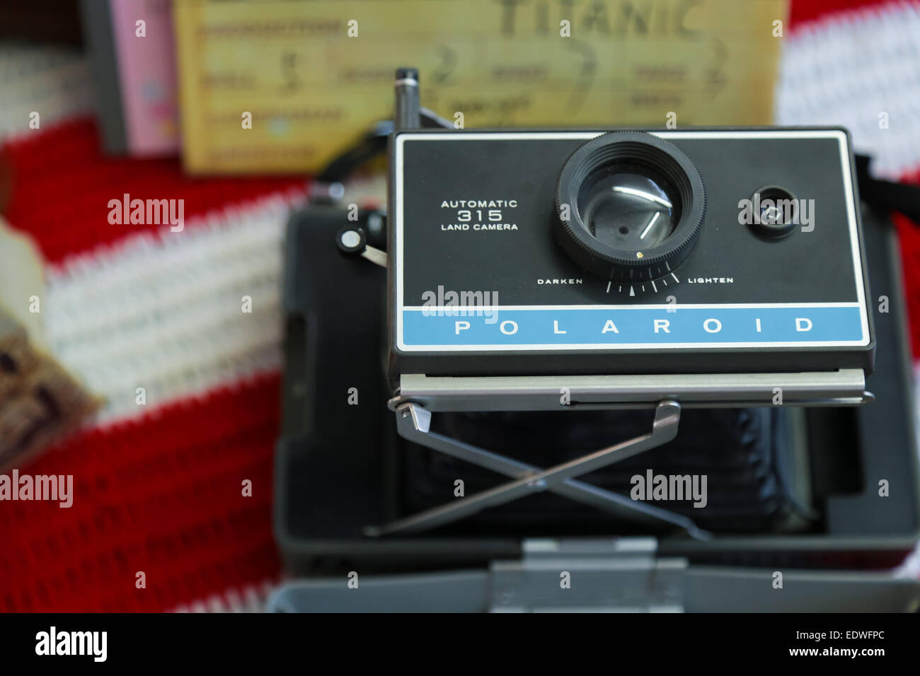 Antique Polaroid foldable film camera Stock Photo - Alamy