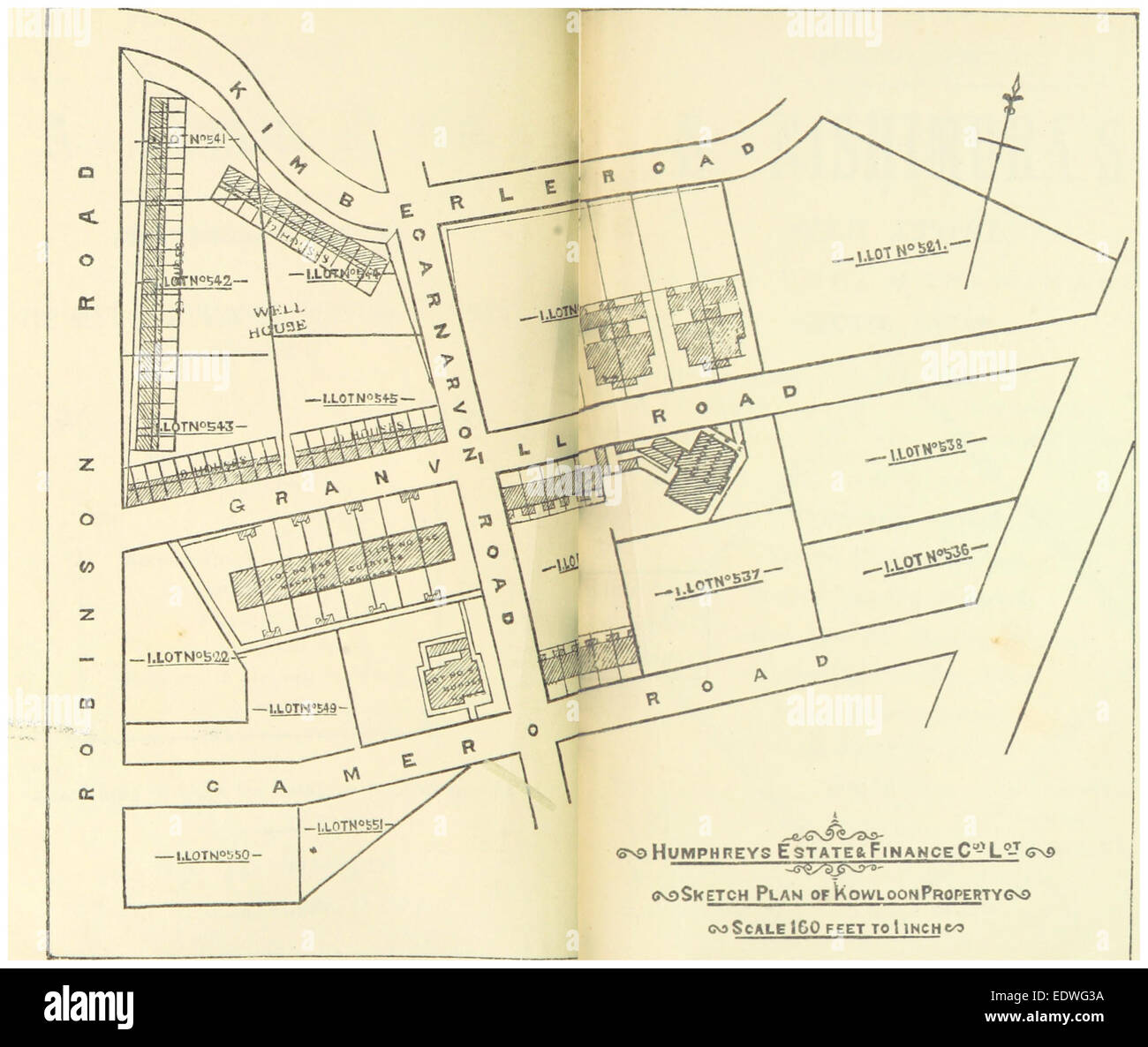 This 1897 map by Hurley illustrates the Kowloon Estate property ...