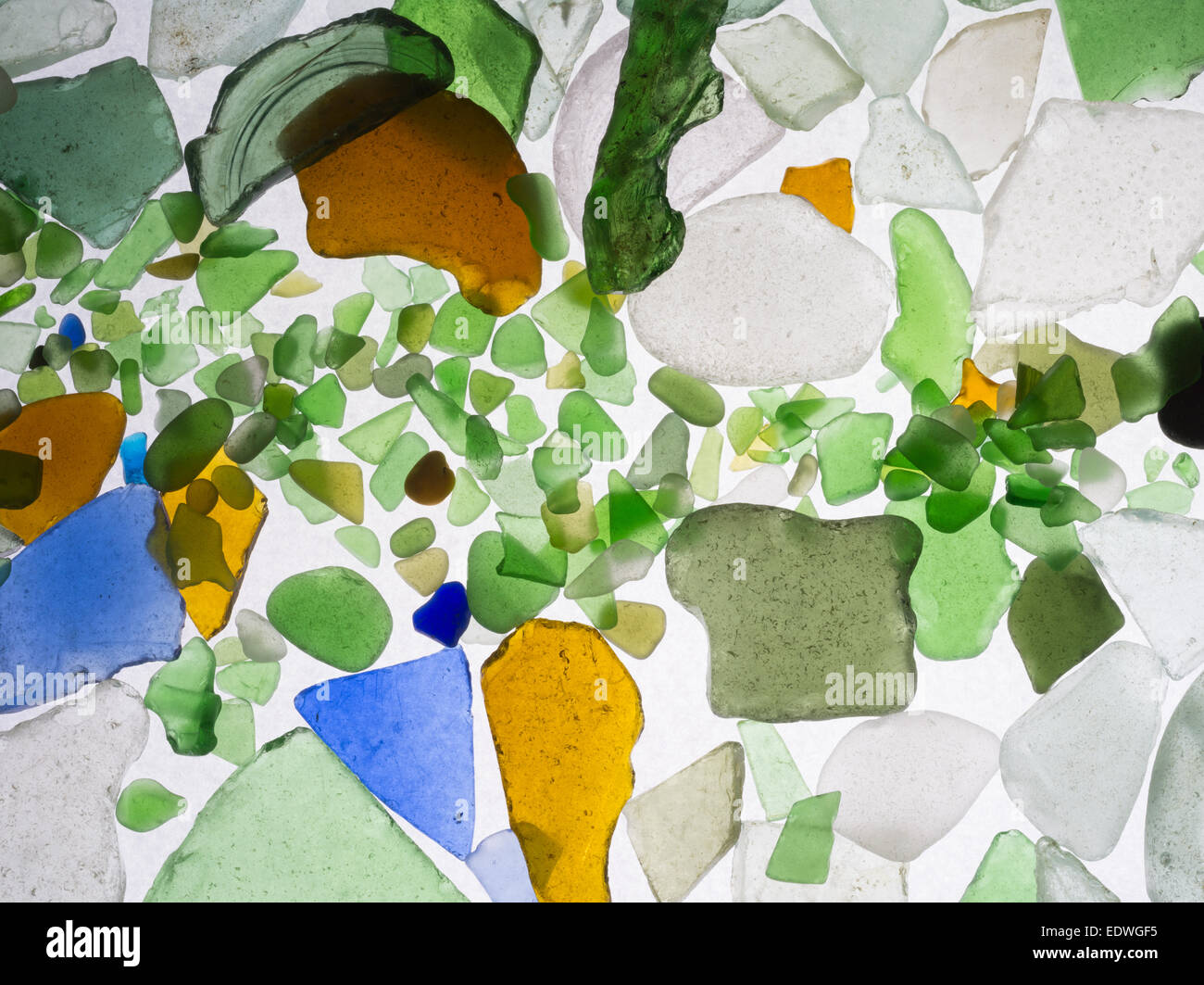 sea glass white back light Stock Photo - Alamy