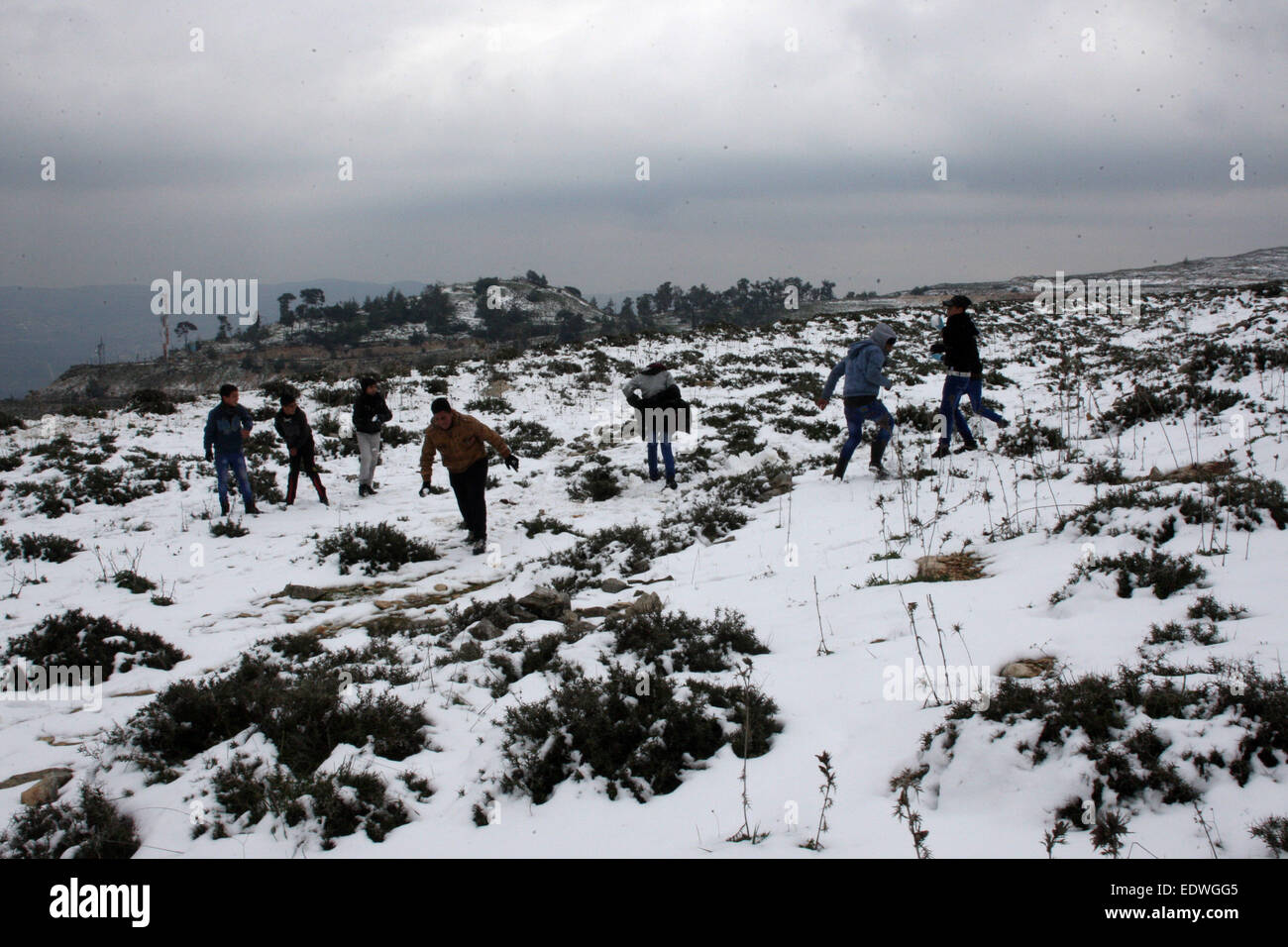 Nablus, West Bank, Palestinian Territory. 10th Jan, 2015. Palestinian ...