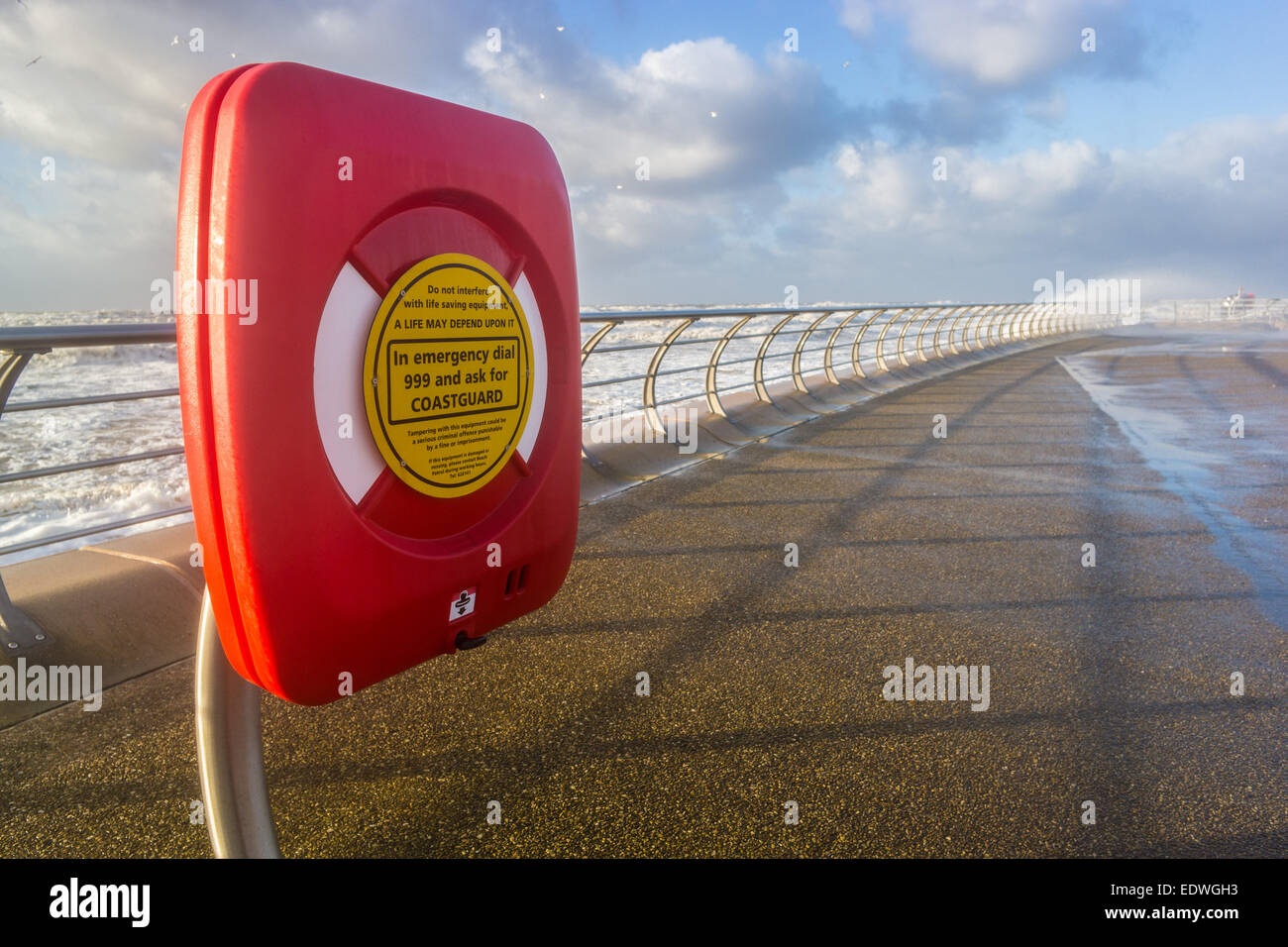Blackpool, Lancashire, UK. 10th January, 2015. Weather news. The bad ...