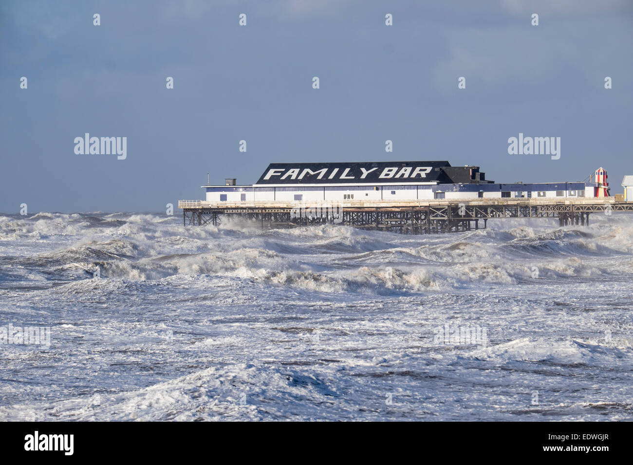 Blackpool stormy sea hi-res stock photography and images - Alamy
