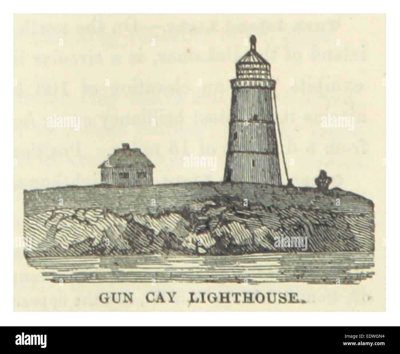 IMRAY(1884) p0216 BAHAMAS, GUN CAY LIGHTHOUSE Stock Photo - Alamy