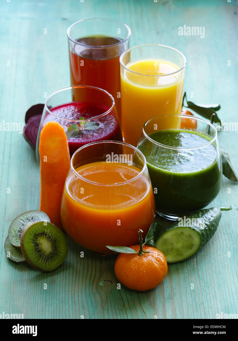 Assorted fresh fruit juices hi-res stock photography and images - Alamy